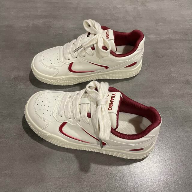 Seventh -seven master's thick -bottomed white shoes female 2024 autumn ...