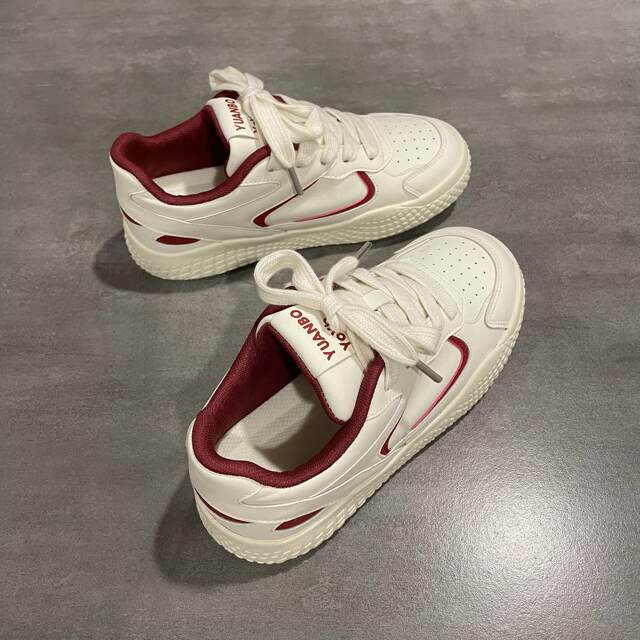 Seventh -seven master's thick -bottomed white shoes female 2024 autumn ...