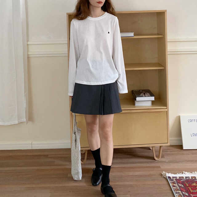 Big Blowing Women's Early Autumn Minimalist Solid Color Embroidery ...