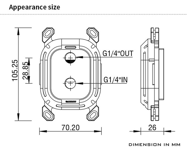 Barrow AMD platform AM4 AM3+ FM2 CPU water block Kepler series LTHOA-04N