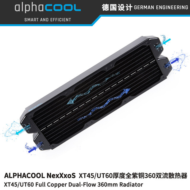 AlphacoolNexXxoS full copper dual flow XT45/UT60 thickness server ...