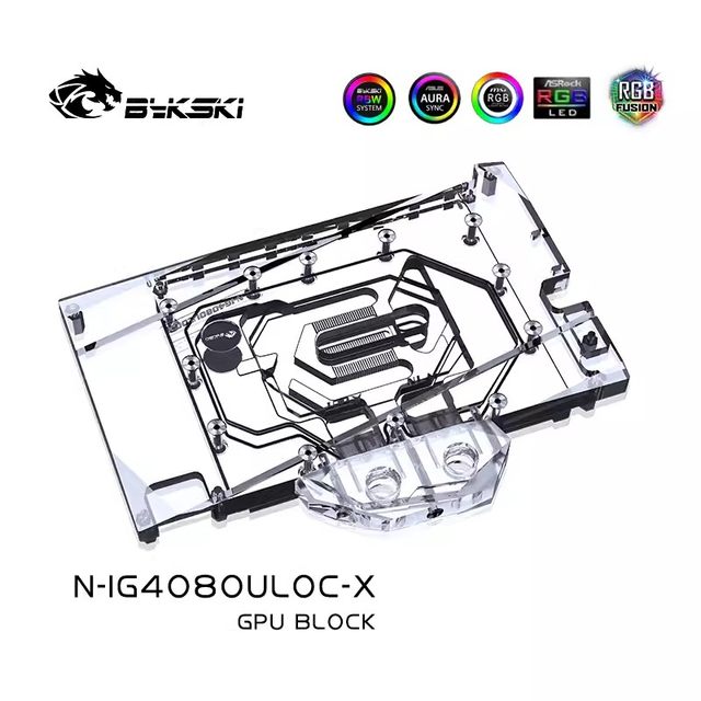 Bykski N-Ig4080ULOC-X graphics card water cold head Seven rainbow 4080/4080s 16GB