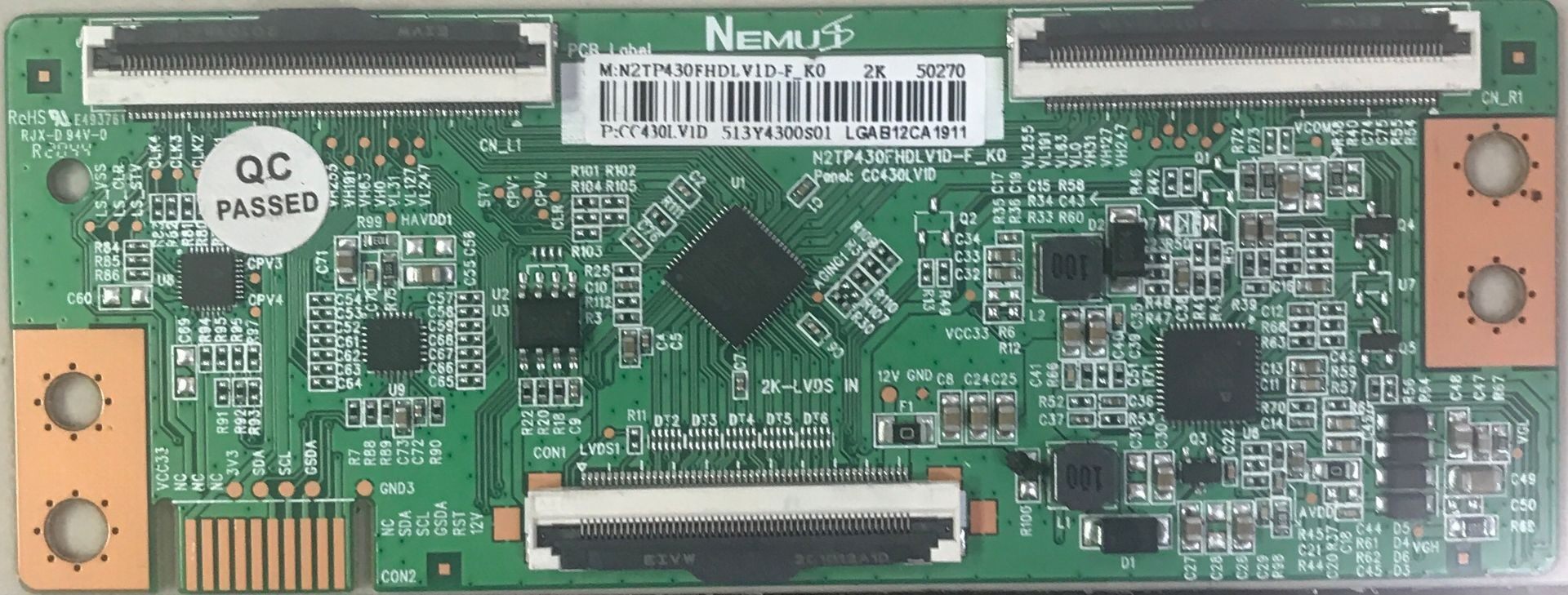 CC430LV1D N2TP430FHDLV1D-T_A0 2K LCD TV Logic Board