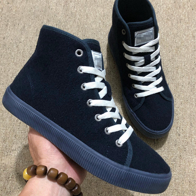 Foreign trade canvas shoes women's high top flat bottom classic white casual trendy versatile ...