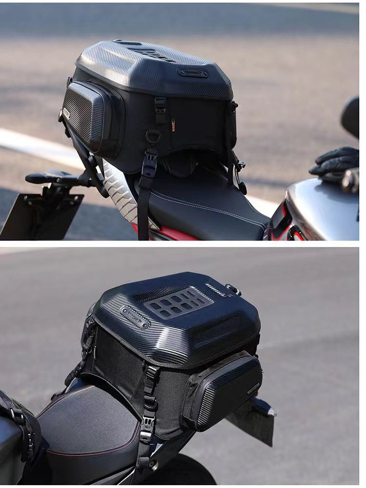 Rhinowalk Motorcycle Hard Shell Bag - Helmet Bag - Rear Seat Bag ...