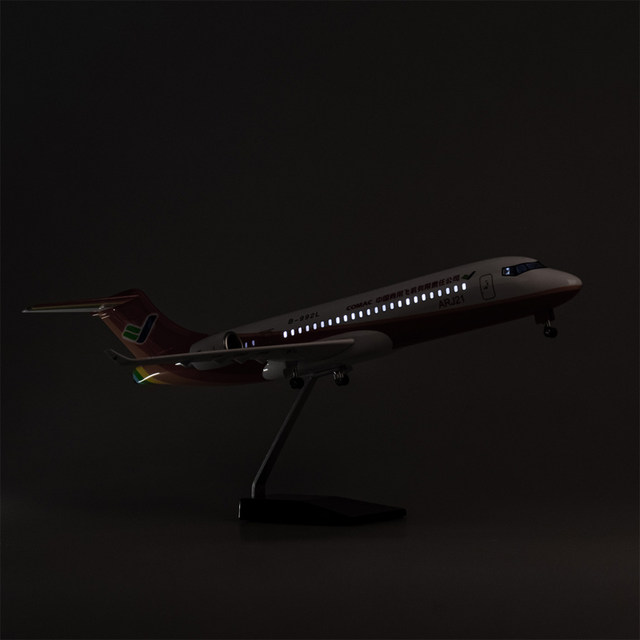 Simulation assembled commercial aircraft ARJ21 passenger aircraft model ...