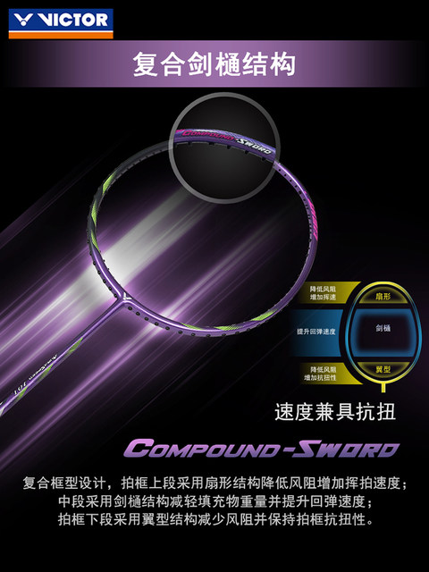 Genuine victor victory badminton racket Victory speed single shot entry ...