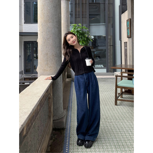 Mulvan twist sweater cardigan jacket female Qiu Xian thin short hooded ...