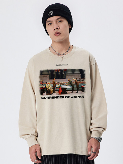 Rock Plan National Trend Print Japanese Surrender T-shirt Pattern Pure ...