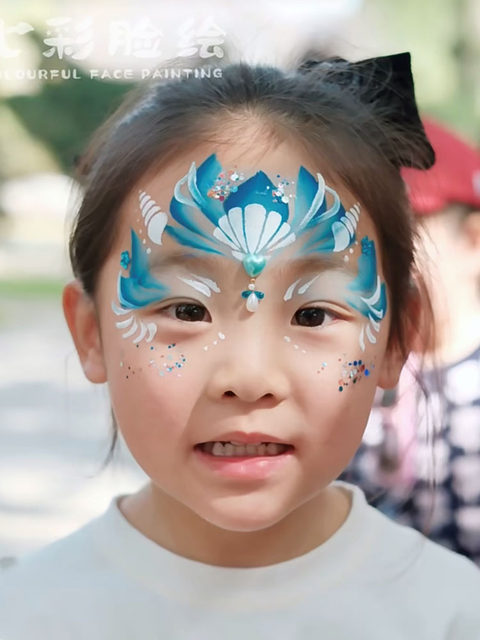 Painted hollow template face drawing tool hand ledger printed card ...