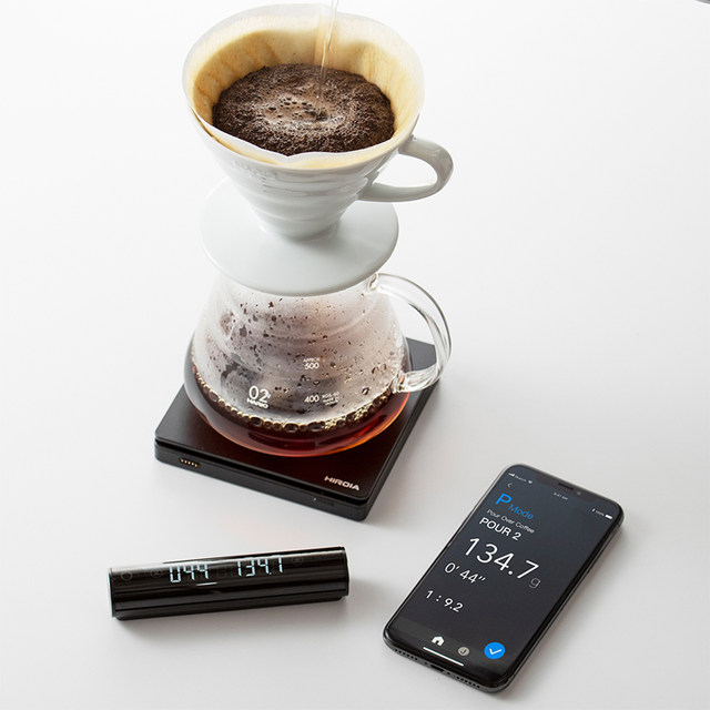 HIROIAJIMMY hand-brewed coffee Italian smart Bluetooth HARIO electronic ...