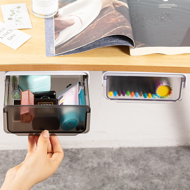 Invisible table drawer plastic storage box office artifact desk ...
