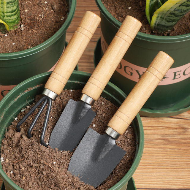 Potted small shovel planting flowers and raising flowers shovel loose ...