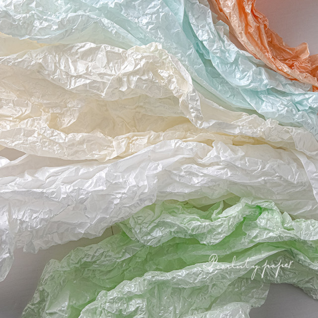 Pearlescent Sydney paper fruit bouquet wrapping paper hand-rubbed lined ...