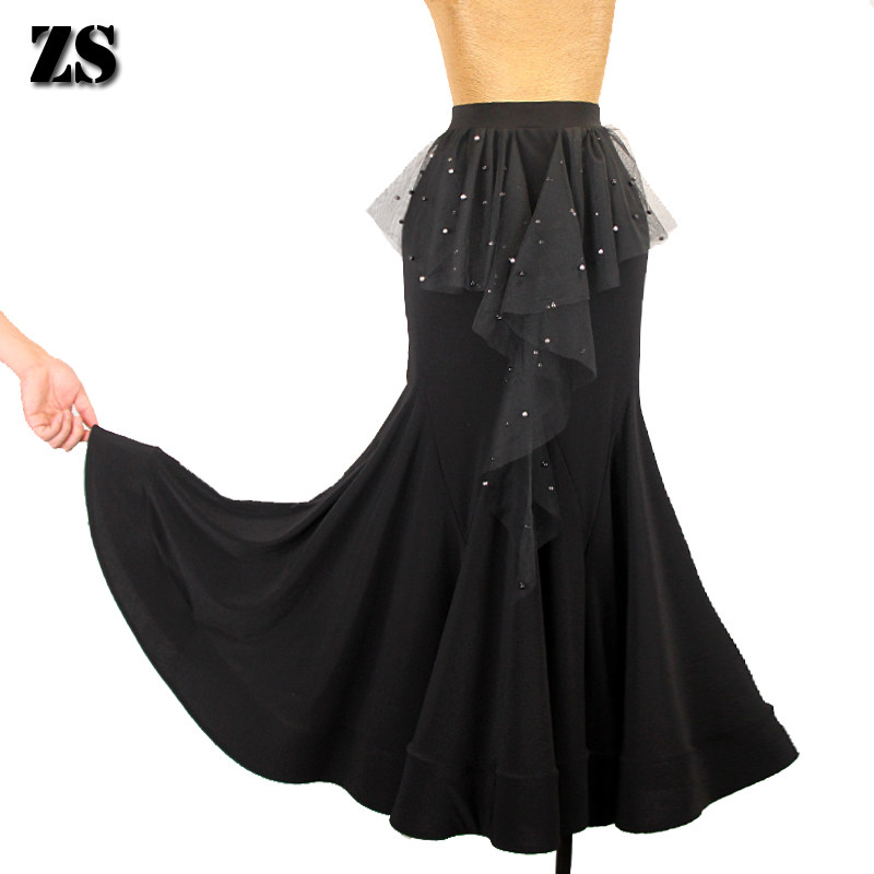 Zs Women's Modern Dance Skirt - Long Fishtail Practice & Exam