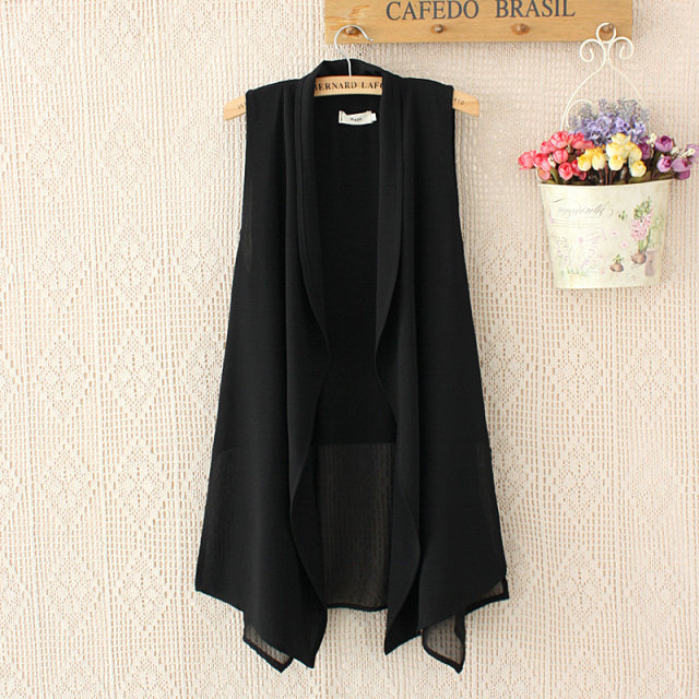Chiffon Vest Women's Mid-Length Summer Thin Korean Style Slim Slim ...