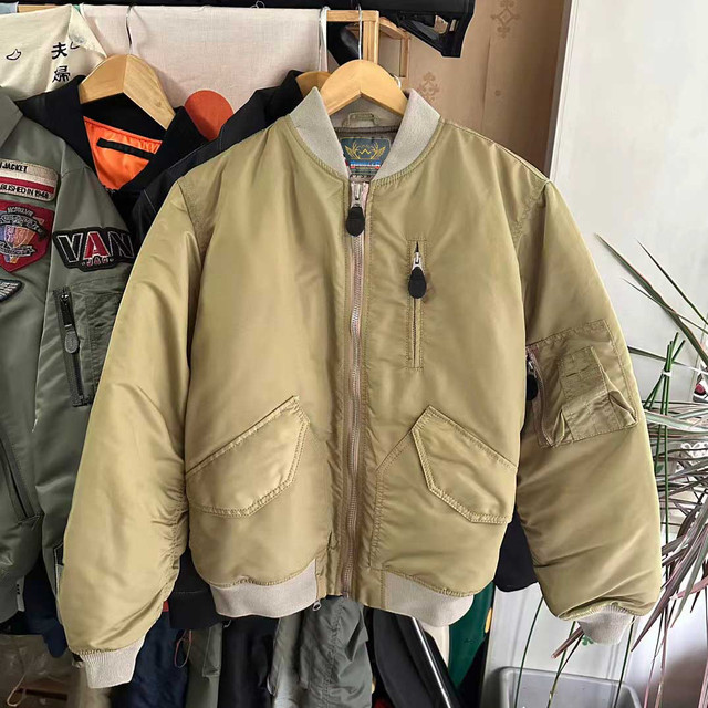 Deck Hummer MA1 functional version jacket, baseball collar cotton jacket, aerospace cotton ...