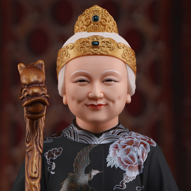 Dai Yutang ceramic ornaments God Statue Black Mother and Grandma Statue ...