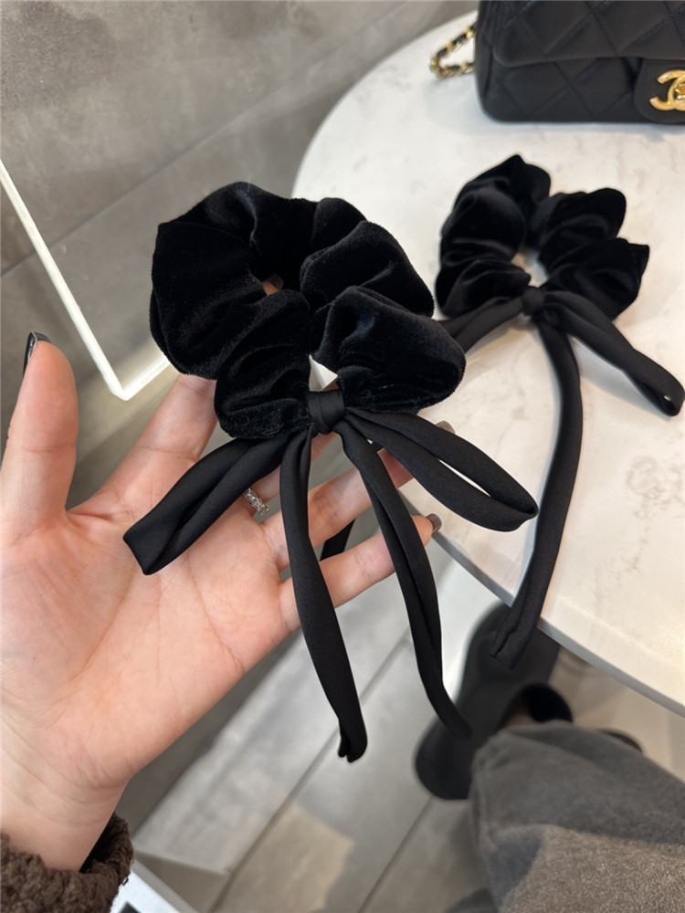 Korean velvet bow rope, rope ins, girl large intestine rubber bands ...