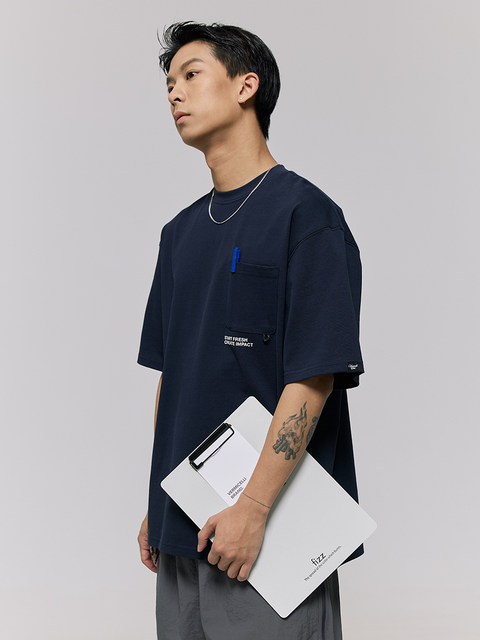 VMCL multifunctional rope buckle pocket loose shoulder base pure cotton ...