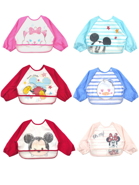 Export Japanese-Style Smock Long-Sleeve Apron for Babies Eating, Pure ...