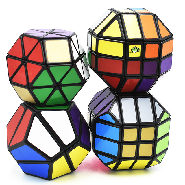 Blue six-axis four-axis twelve-axis dodecahedron 14-hedron inclined ...