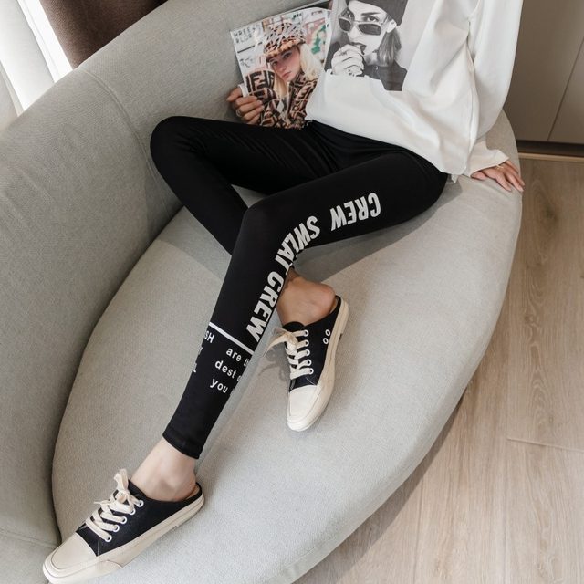 Korean style sports leggings for women to wear as outerwear, pure ...