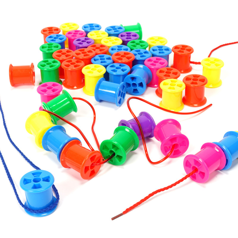 Braided Spool Winding Beads - Fine Motor Skill Toy for Kids