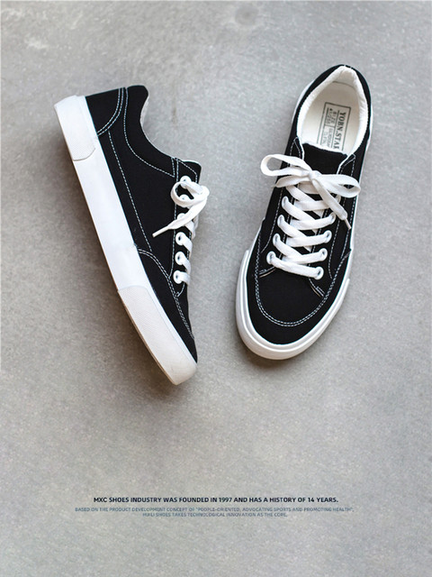 2024 new men's shoe tide shoe canvas shoes men's low -top Korean ...