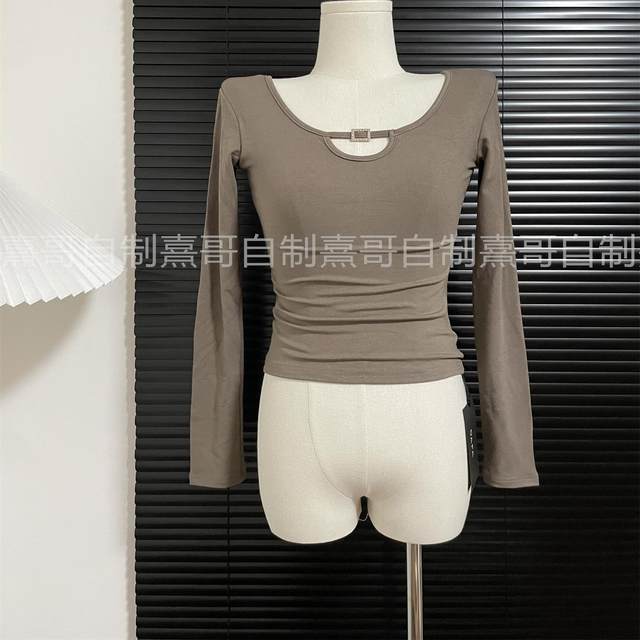 European and American wind sexy soft pure color inner chest hollow ...