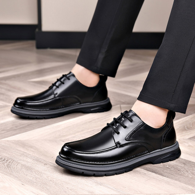Elderly scalp shoes, men's genuine leather middle-aged and elderly dad ...