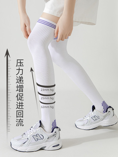 Exercise over knee stamped socks running rope skipping muscle, fitness ...