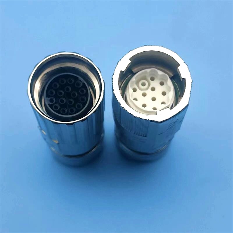 Siemens ABB Aviation Plug Intercontec M17-12 Core 17 Core Signal Thread ...