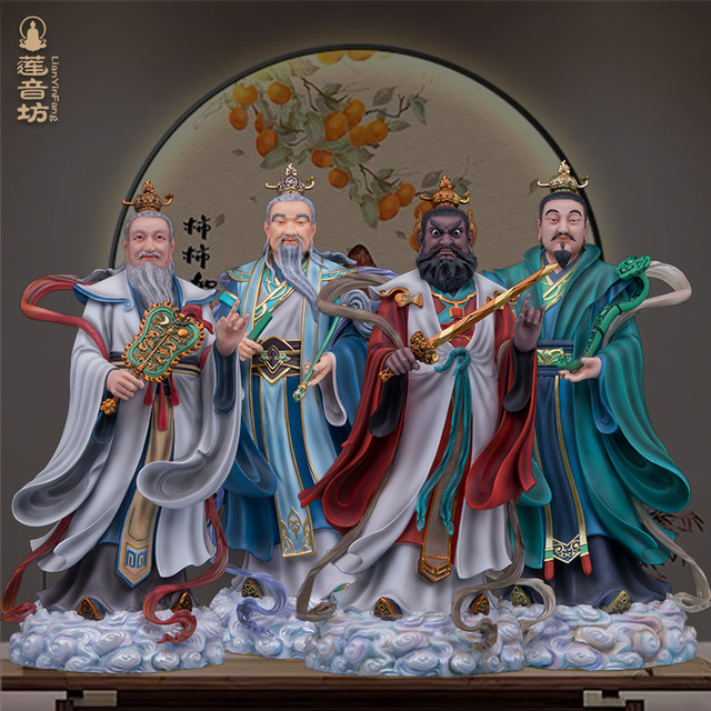 Taiwan's pure bronze four great bronze statues Zhang Tianshi Zhang ...