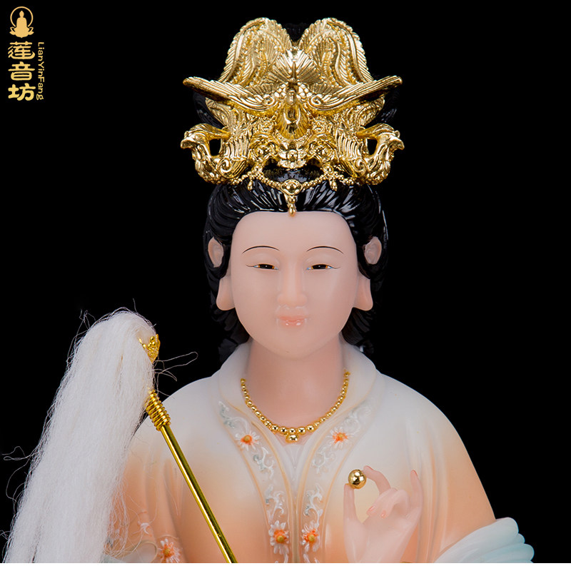 Standing Bixia Yuanjun Goddess Statue Resin White Marble Dongyue ...