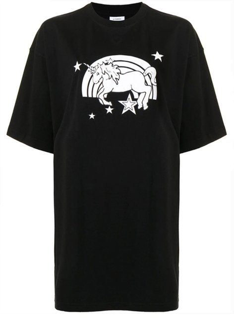 Spot Vetements Rainbow Consortium Star Long Bar Round Neck Loose Short ...