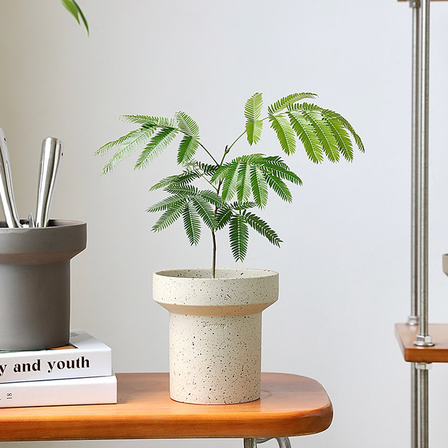 Nordic creative design orchid ceramic flowerpot chimney coarse pottery ...