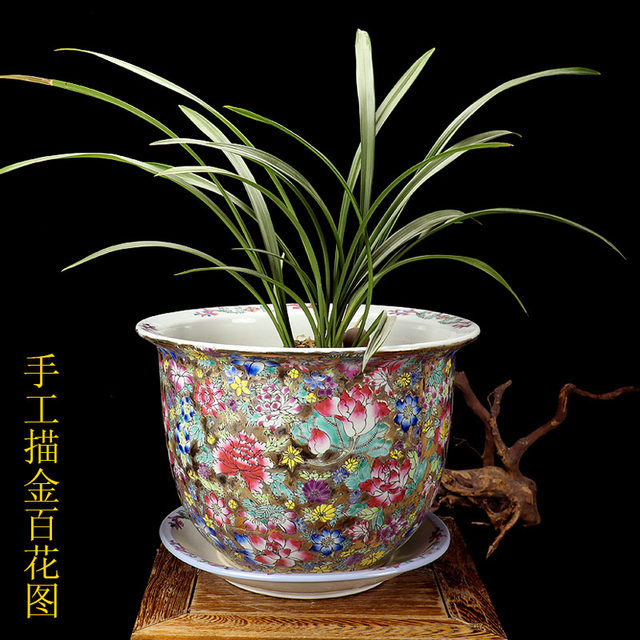 Hand-painted Jingdezhen ceramic flower pots, classical new Chinese ...