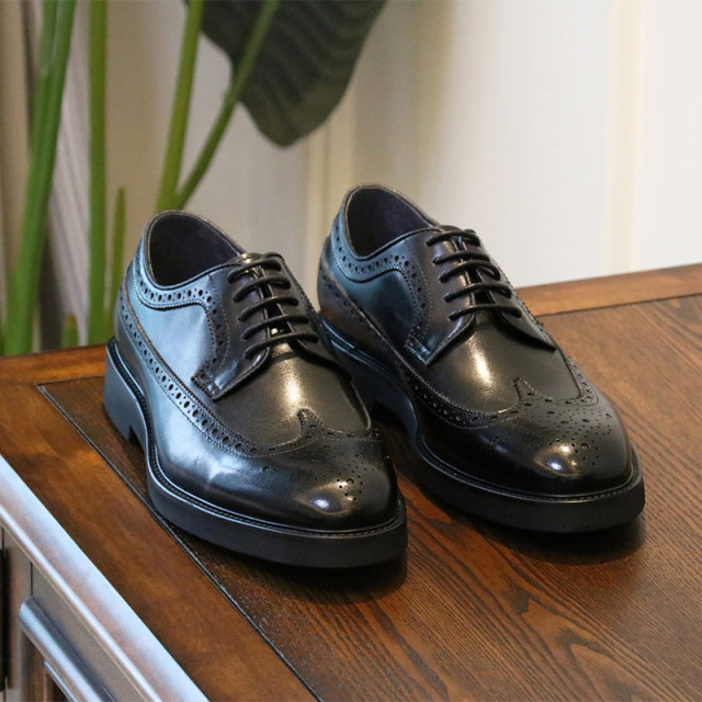 You 100 British round toe brogue carved Korean style men's trendy ...