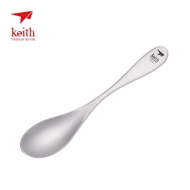 Keith Kaisi pure titanium spoon outdoor spoon picnic fork portable ...