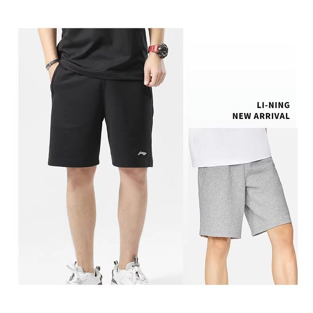Li Ning shorts men's 2024 summer thin cotton loose breathable casual ...