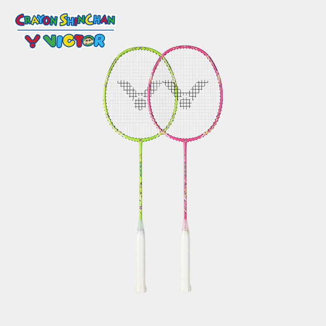 VICTOR badminton racket Crayon Shin-chan joint series full carbon pair ...