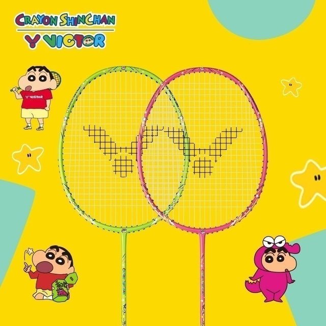 VICTOR badminton racket Crayon Shin-chan joint series full carbon pair ...