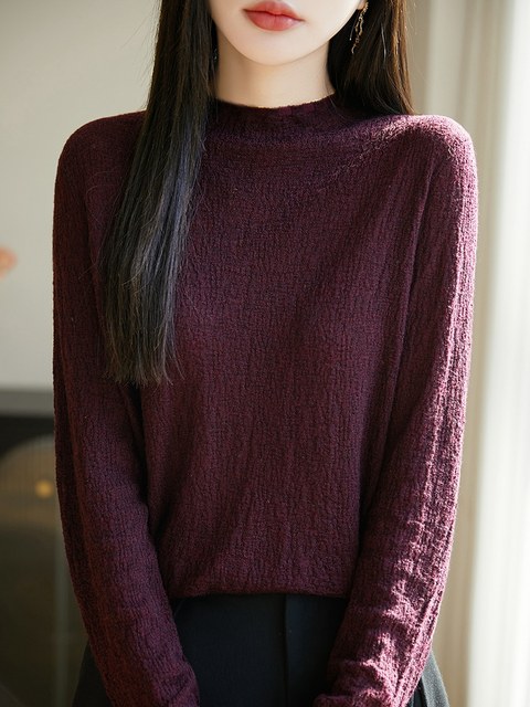 25 spring and autumn semi-turtleneck worsted wool sweater sweater women ...