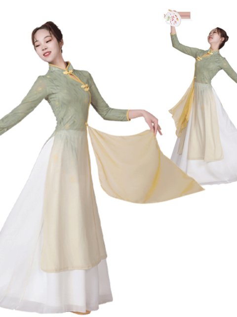 New classical dance costumes Chinese dance tulle dress Floating dance ...