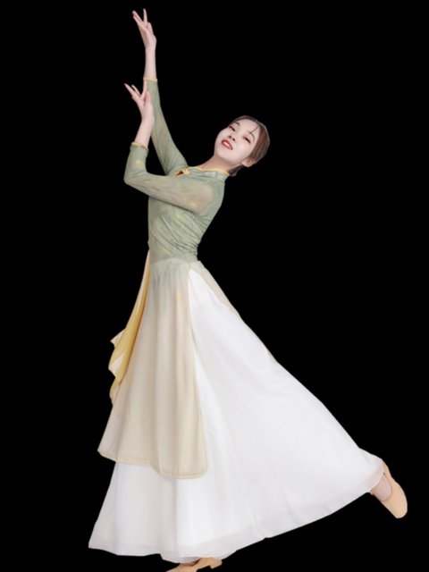 New classical dance costumes Chinese dance tulle dress Floating dance ...