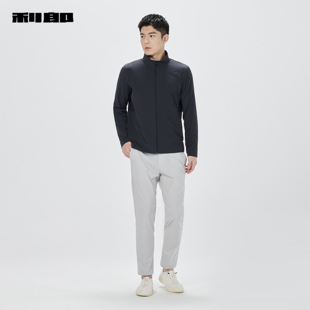 Lilanz official windbreaker men's 2024 spring stand collar men's jacket ...