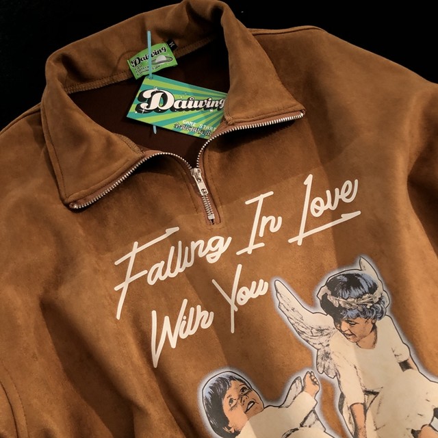 Daiwing Romantic landing early autumn Chic top American suede cartoon ...