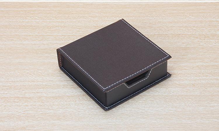 Meichao Leather Desk Organizer - Sticky Note & Business Card Holder ...