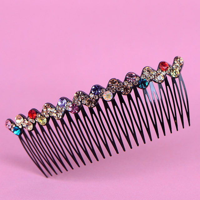 Korean fashionable resin diamond-encrusted hair comb hair comb bangs ...